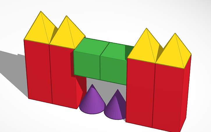 3D design twin towers - Tinkercad