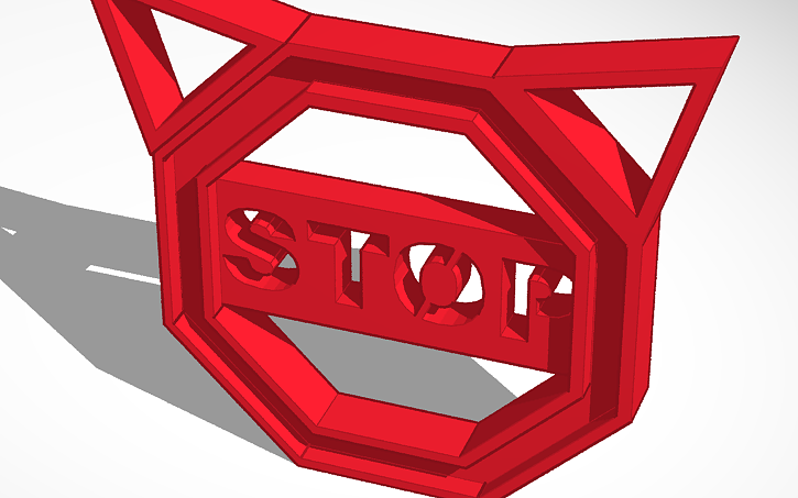 3d Design Copy Of Stop Sign Tinkercad