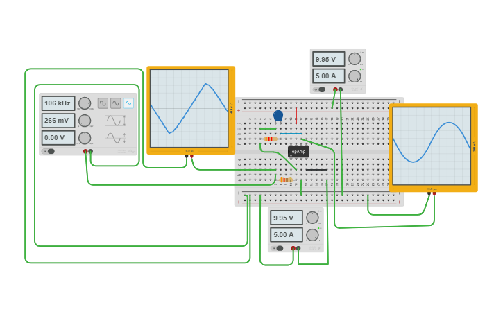Circuit design Integrator - Tinkercad