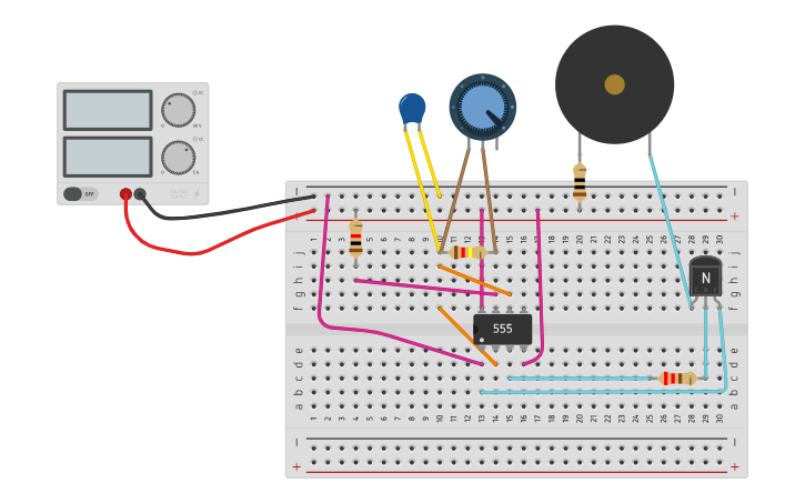 Circuit Design Generador De Audio Tinkercad