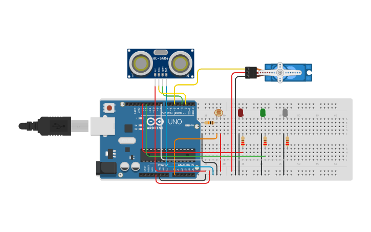 Circuit design Otomatik Kapı Otomasyonu (Karanlıkta Yanan LED Dahil ...