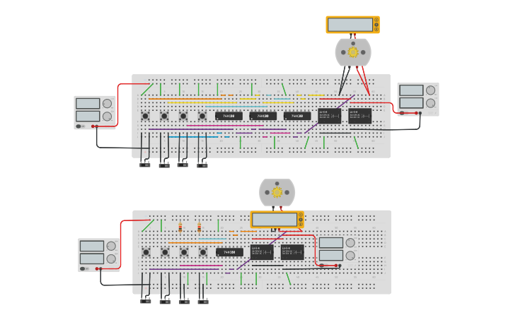 Circuit design motor_decoder - Tinkercad