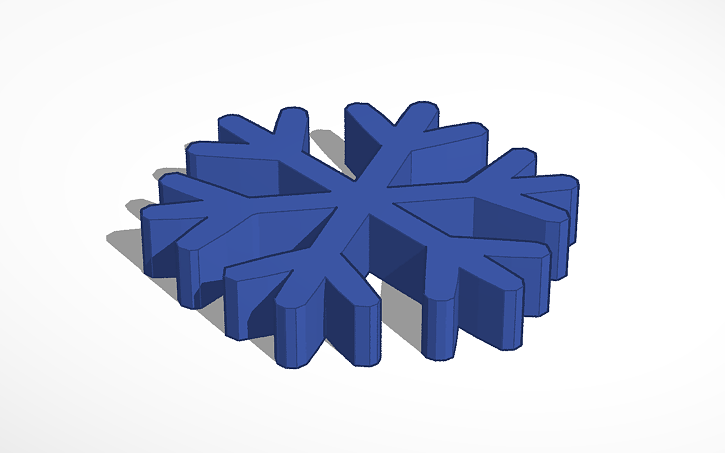 3D design snowflake - Tinkercad