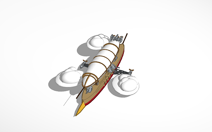3D design Steampunk Airship Steamer Class Cruiser | Tinkercad