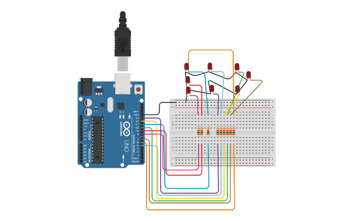 Circuit design conectores en figuras - Tinkercad