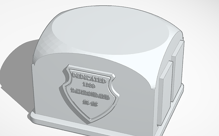 3D design 54mm Statue Base - Tinkercad