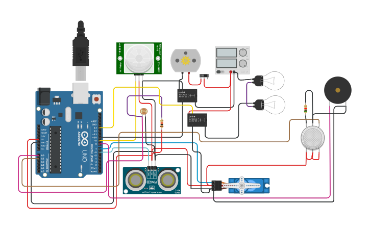 Circuit Design Home Automation System Tinkercad