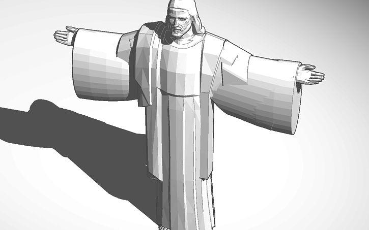 3D design Christ Redeemer - Tinkercad