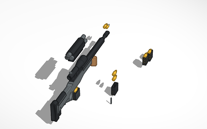 3D design Sniper rifle | Tinkercad