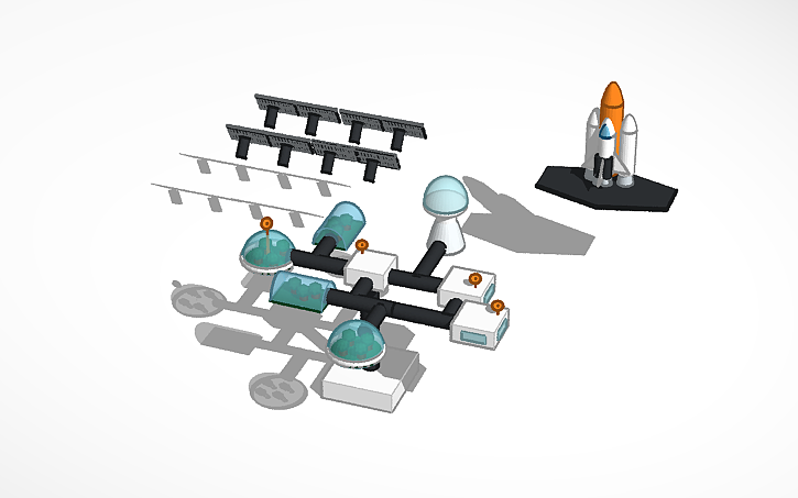 3D design Moon Base 874 - Tinkercad
