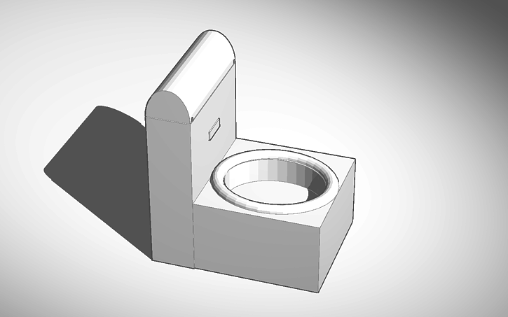 3D design toilet - Tinkercad