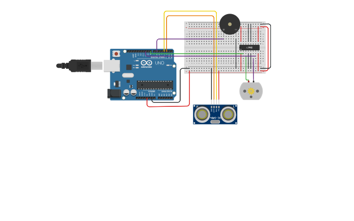 Circuit design Smart Watertank Monitoring System - Tinkercad