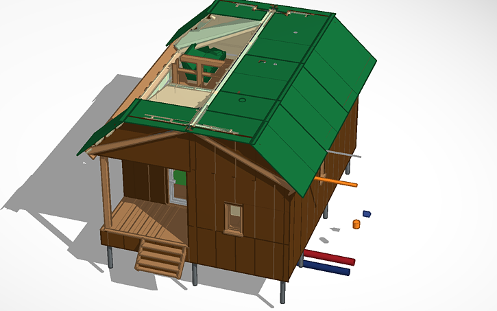 3D design DOM 1 - Ext view roof | Tinkercad