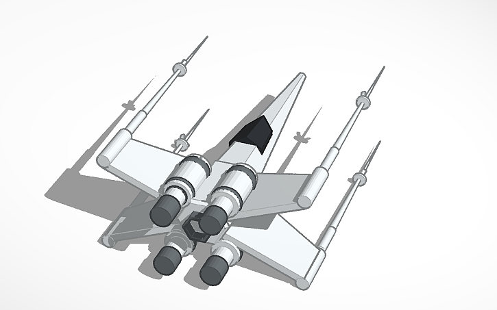 3D design X Wing Star Wars - Tinkercad