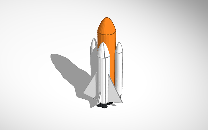 3D design rocket - Tinkercad