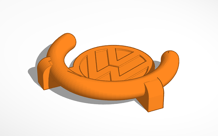 3D design VW Pop Socket Holder Clip - Tinkercad