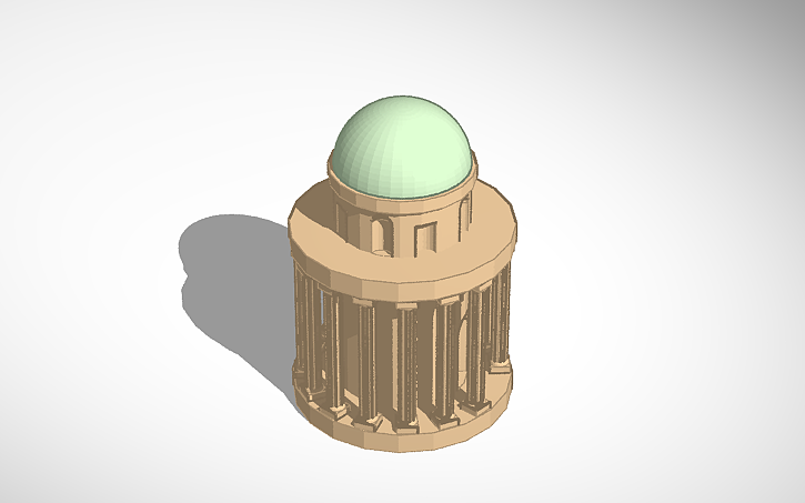 3D design Roman Dome With Column - Tinkercad
