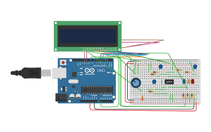 Circuit design Heart Rate Monitor using a Photoresistor - Tinkercad