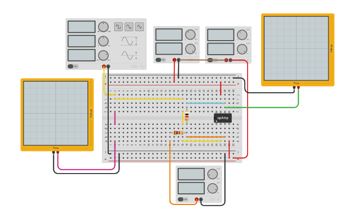 Circuit design E-comparatore invertente - Tinkercad