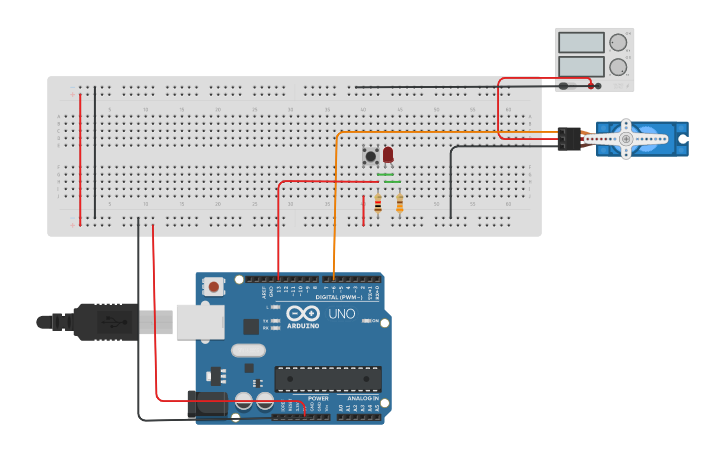 Circuit design P13_Control de giro 90 Grados_RMLG | Tinkercad