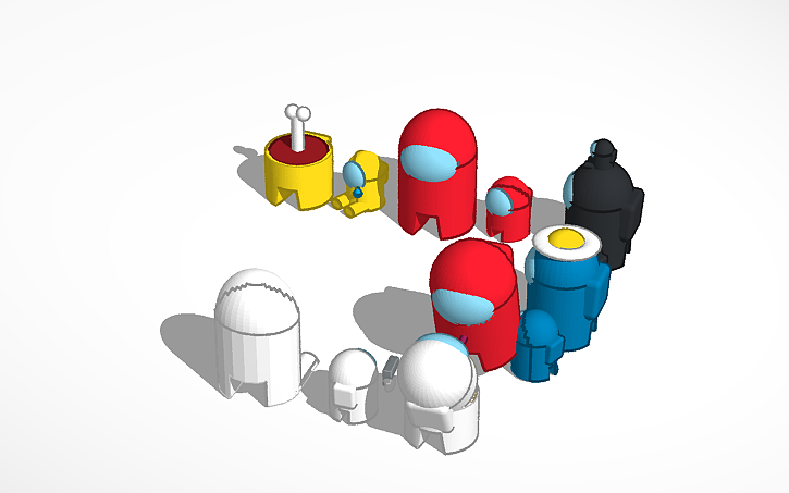 3D design Among Us Characters | Tinkercad