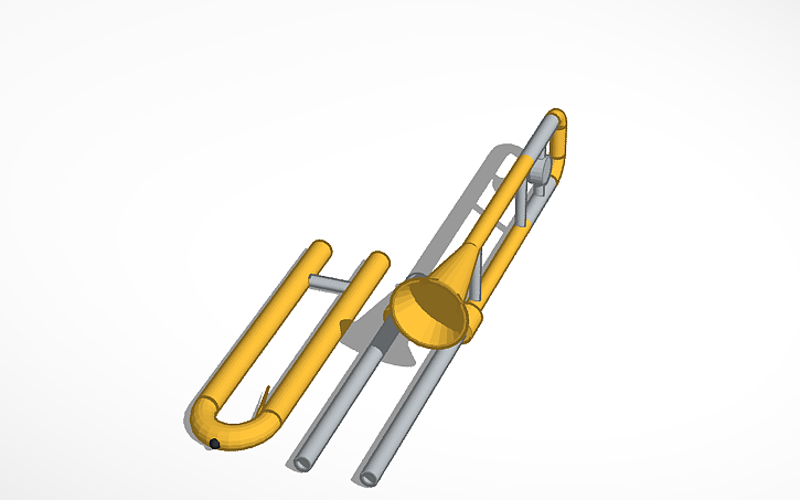 3D design Trombone - Tinkercad