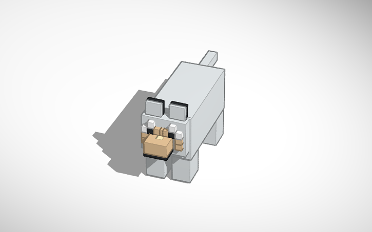 3D design Minecraft Wolf | Tinkercad