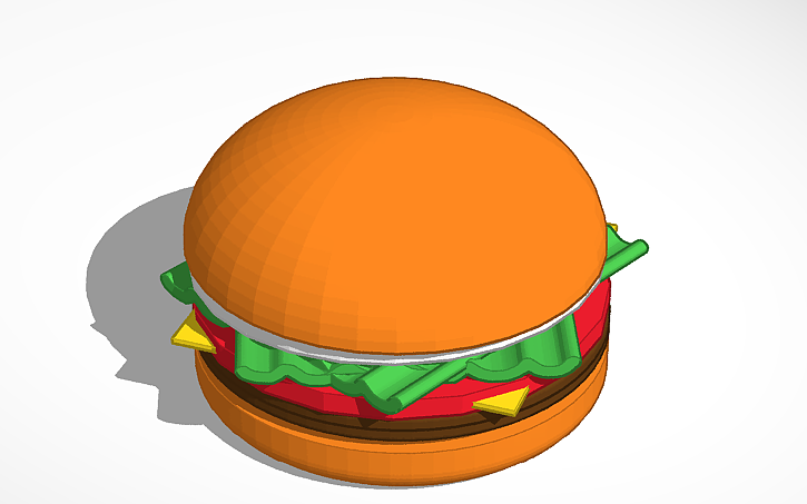 3D design Burger - Tinkercad