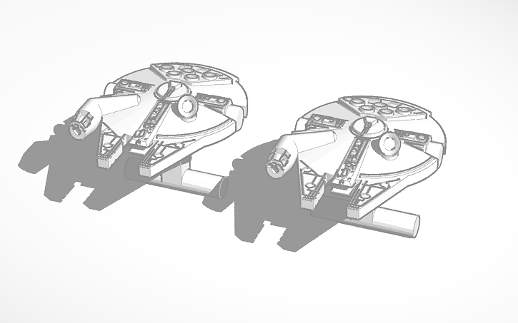 3d Design Cuff Links Millenium Falcon V2 0 Tinkercad