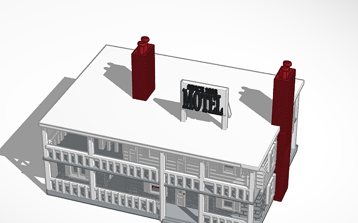 3D design 1800s Motel HO SCALE - Tinkercad