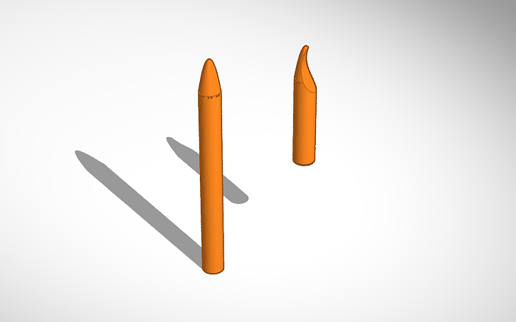 3D design touchpad stylus, one long, one short - Tinkercad