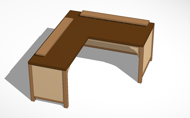 3d Design Pc Desk Tinkercad