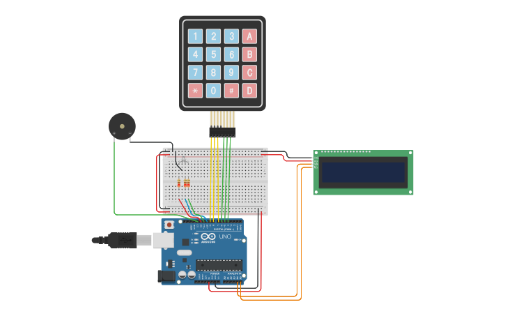 Circuit design LCD Maze with Arduino Uno - Tinkercad