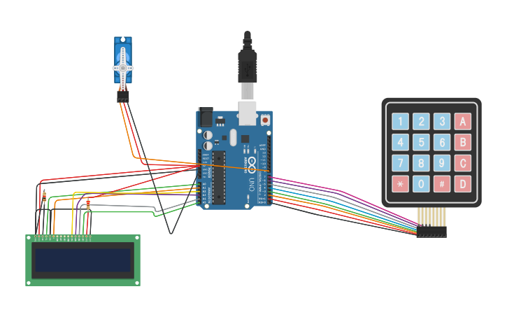 Circuit Design Door Lock Sequrity Password Tinkercad