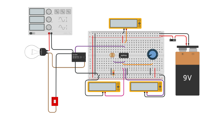 Circuit design Project 1 - Automatic Light Control - Tinkercad