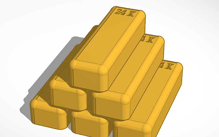 3D design gold - Tinkercad