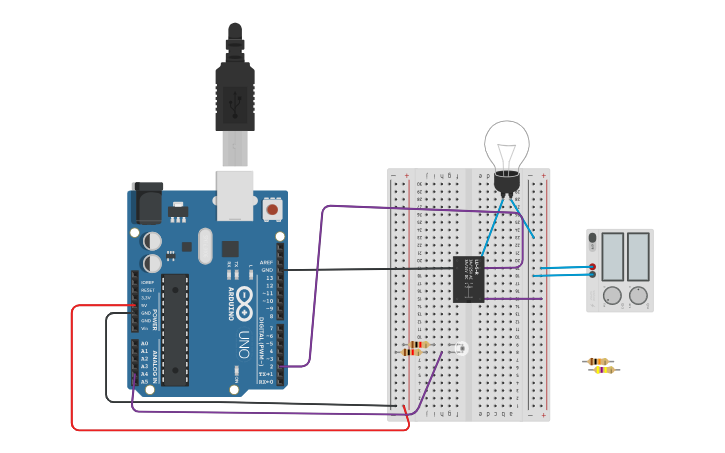 Circuit Design Sensor De Luz Tinkercad