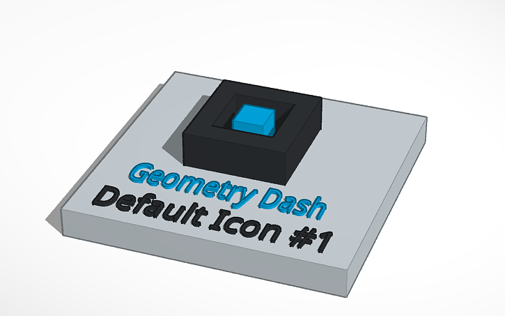 3D design Geometry Dash: Default Icon #1 | Tinkercad