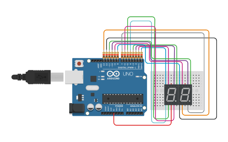 Circuit design CONTADOR 0-99 - Tinkercad