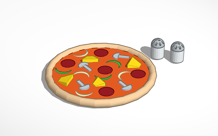 3D design Pizza - Tinkercad
