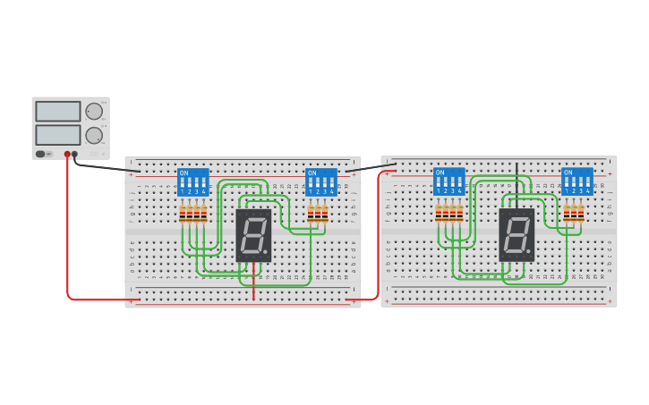 Circuit Design 7 Segment Tinkercad 6646