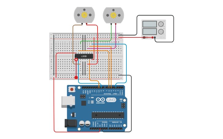 Circuit Design 3h Motor Ponte H Tinkercad