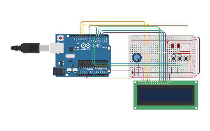 Circuit design voting system - Tinkercad