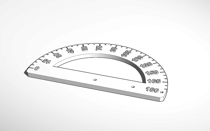 3D design Protractor - Tinkercad