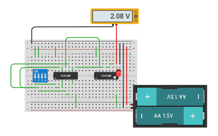 Circuit design XNOR Gate | Tinkercad