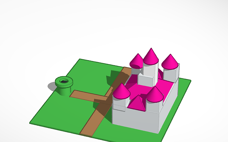 3D design Princess Peach's Castle - Tinkercad