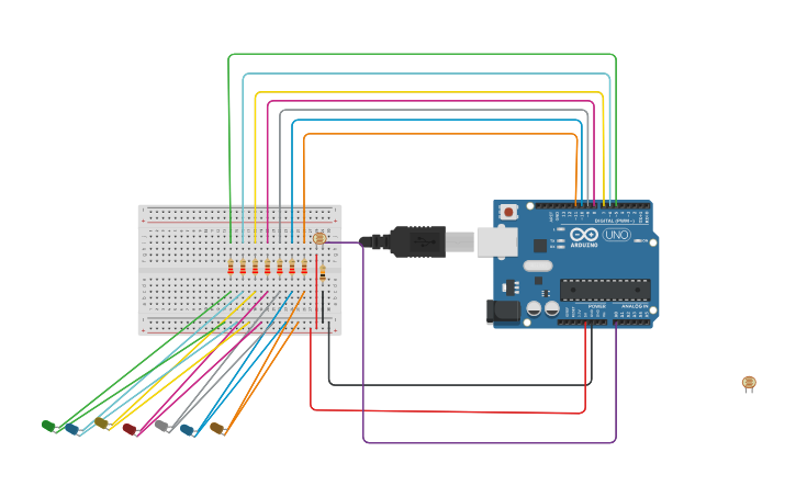 Circuit Design Fotoresistencia 7 Leds Ortiz 901 Tinkercad