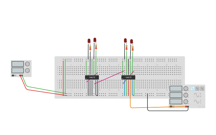 Circuit Design Asynchronous Down Counter Tinkercad