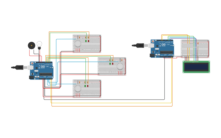 Circuit design Fire Alarm System | Tinkercad