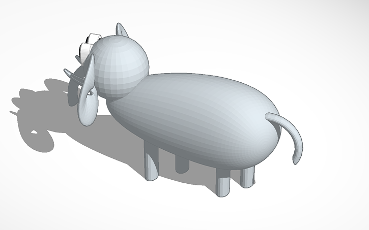 3D design Elephant - Tinkercad